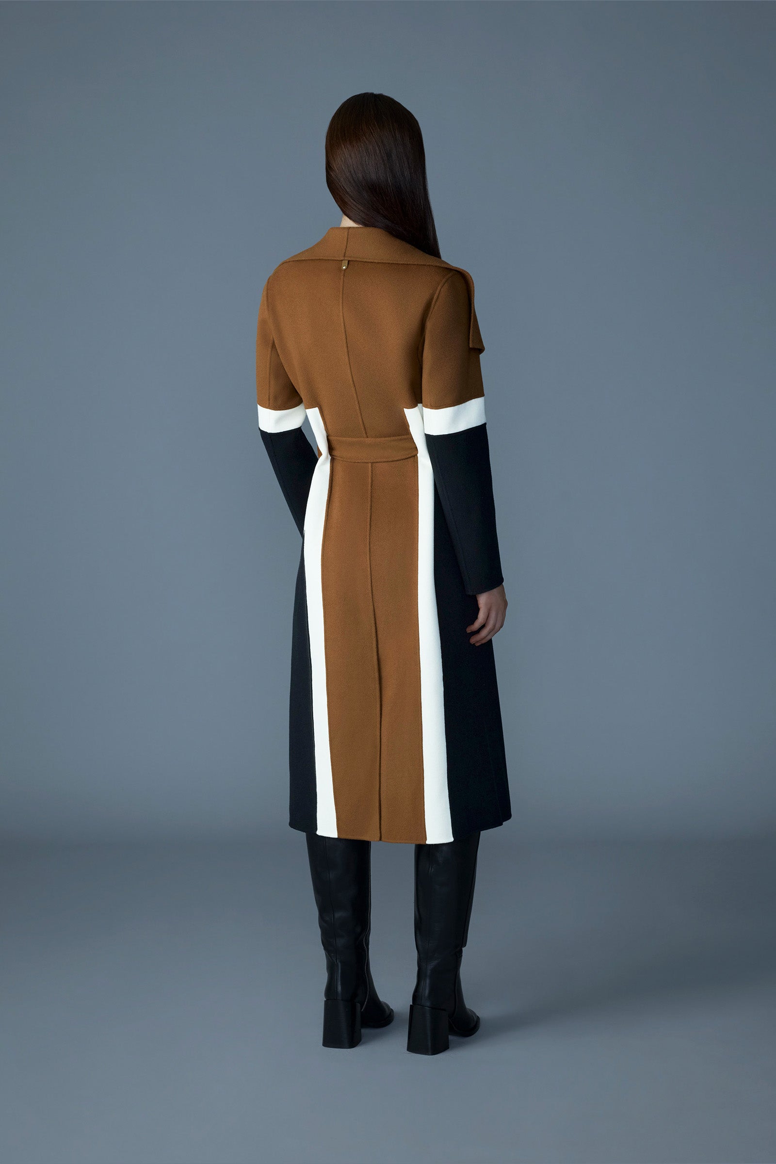 Nyrie, Long Wool Coat With Sash Belt | Mackage® EU