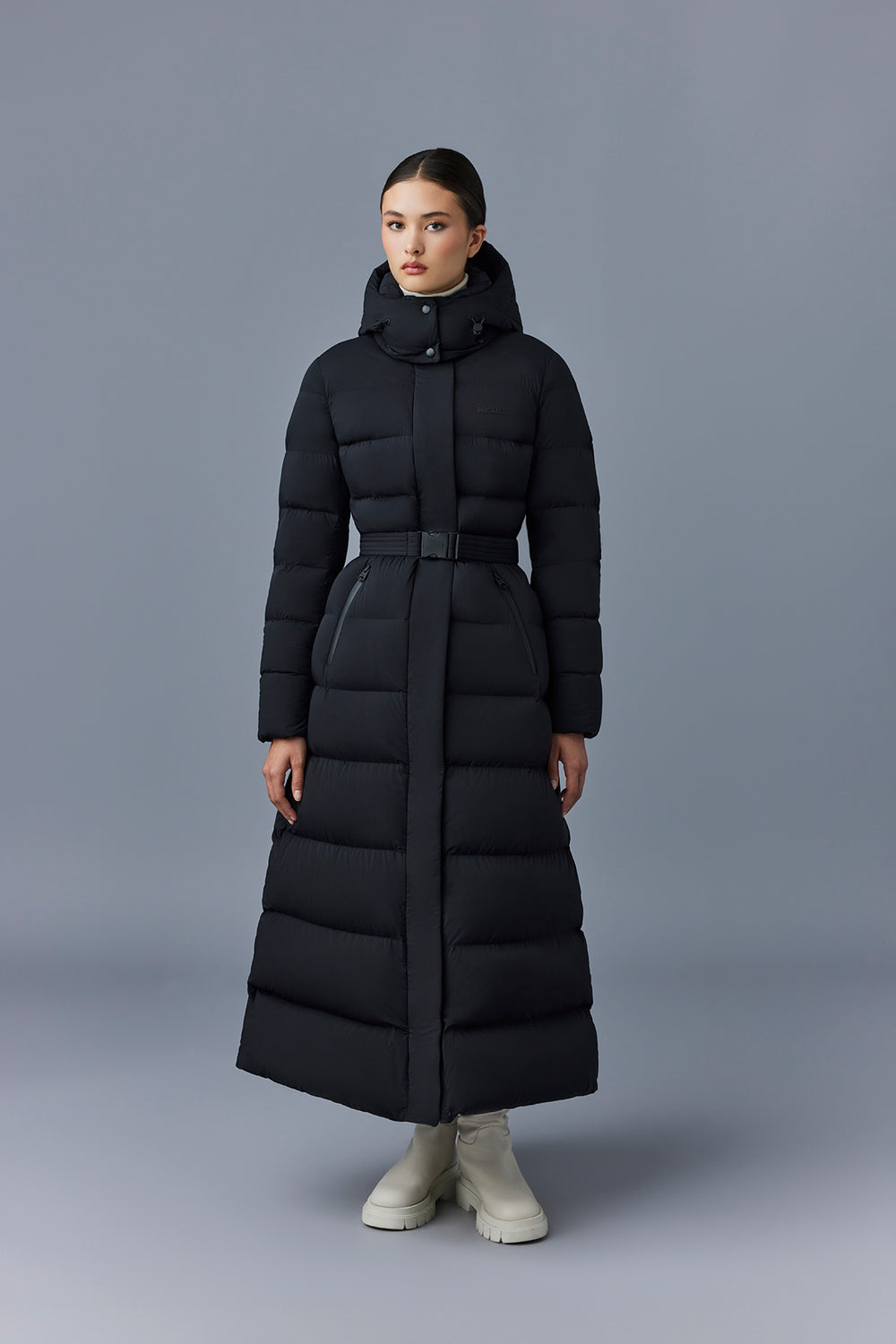 Calina, Stretch down maxi coat for ladies | Mackage® EU