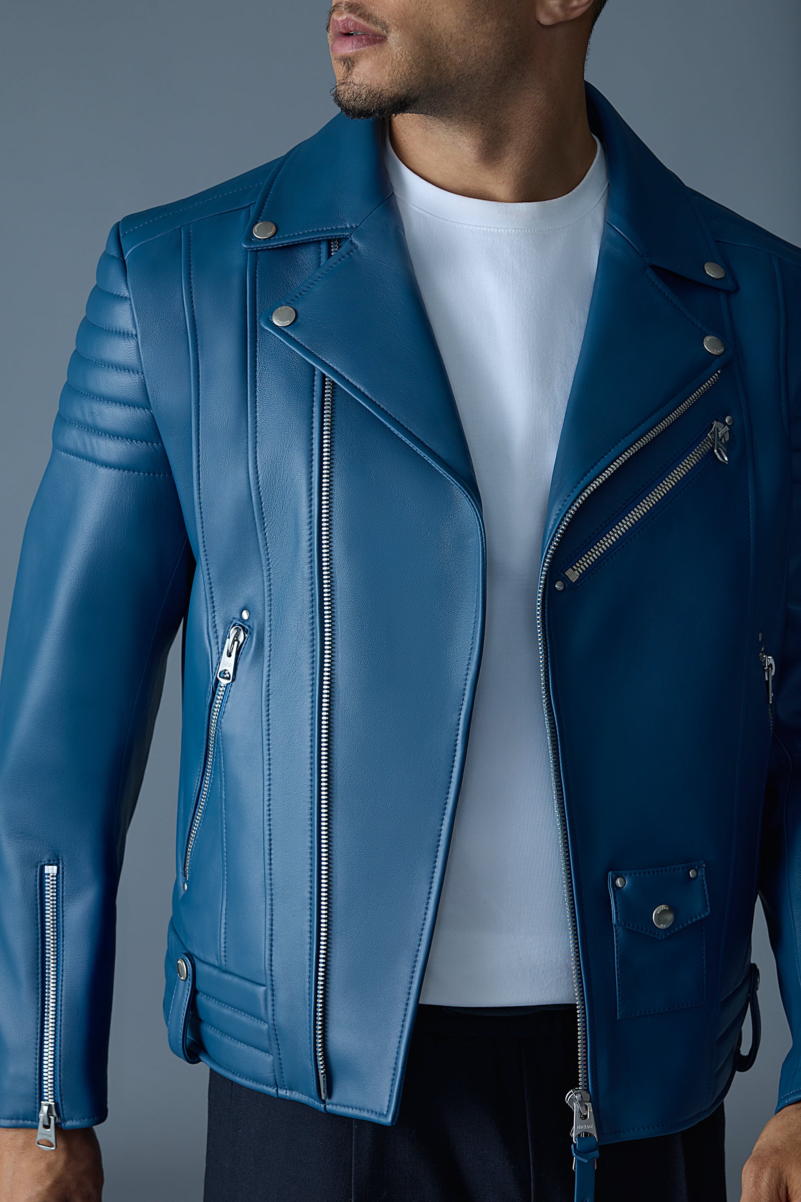 KENNETH - Leather Biker Jacket for Men | Mackage® EU